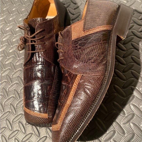 David Eden | Shoes | David Eden Genuine Ostrich Lizard Brown Leather ...